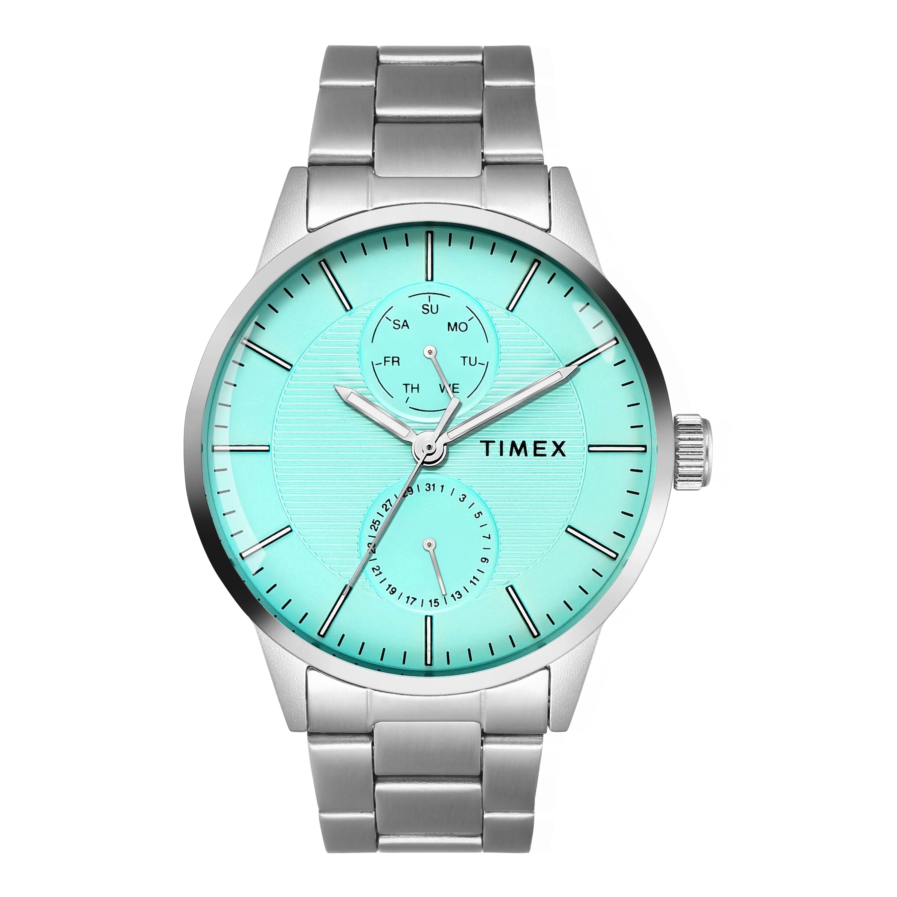 Buy TIMEX Men Tiffany Blue Round Dial Analog Watch - TWEG19951 – Good ...